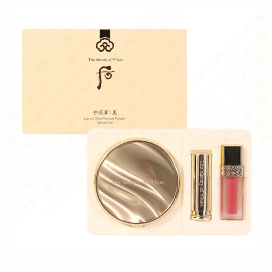 The History Of Whoo Gongjinhyang Mi Luxury Glow Pressed Powder Set