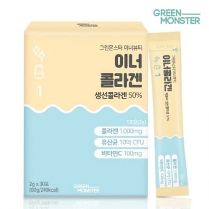 GREEN MONSTER Inner Beauty Collagen 30 Sticks